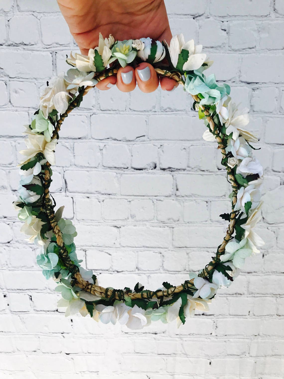 Mint Green Flower Crown, Baby Flower Crown, Flower Crown for Women ...