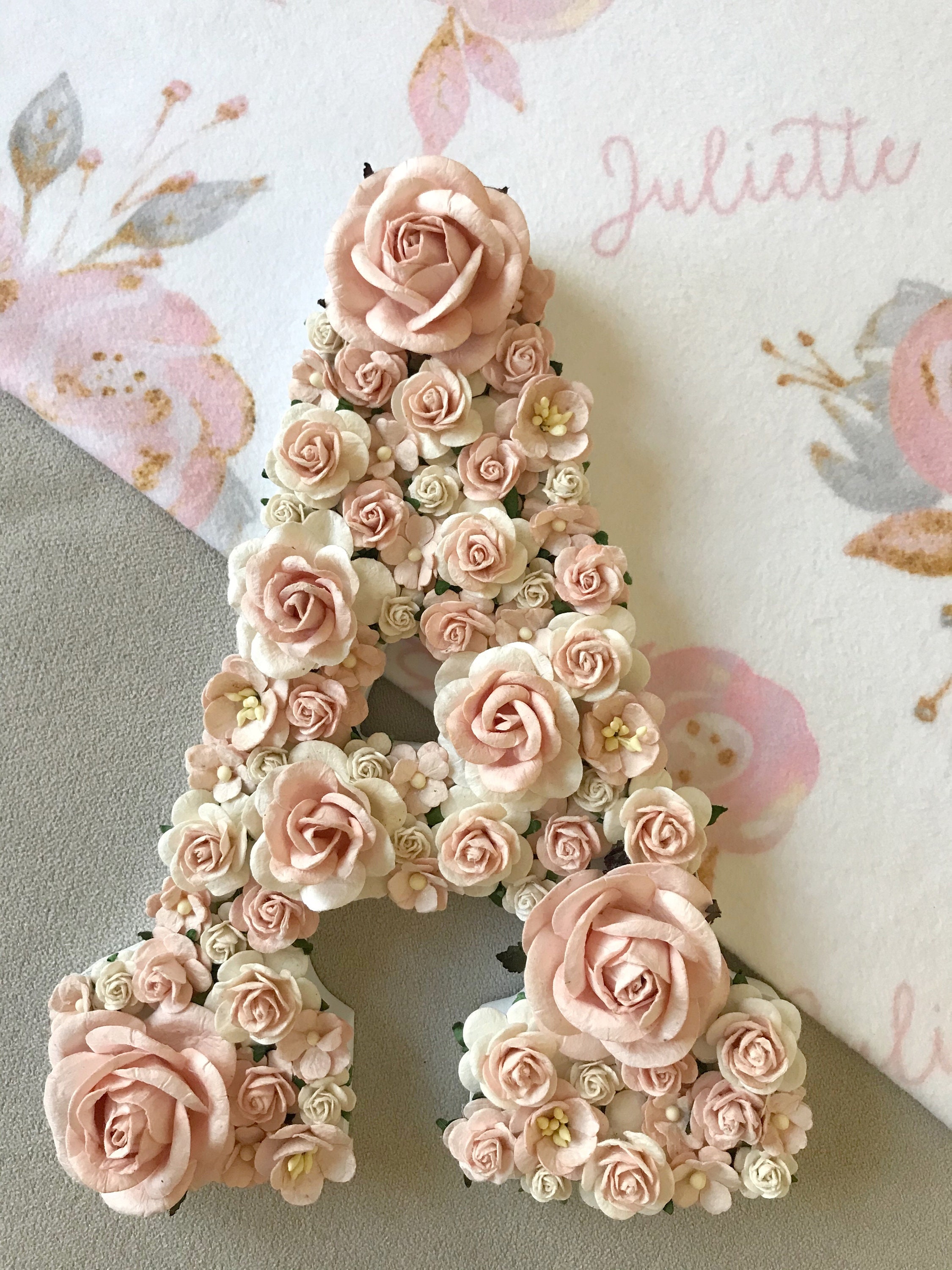 Flower Letter Flower Letters Floral Letter Nursery Flower | Etsy