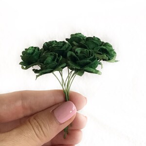 Green Paper Flowers, Green Paper Rose, Green Flowers, Miniature Flowers ...