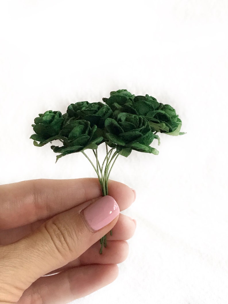 Green Paper Flowers Green Paper Rose Green Flowers - Etsy