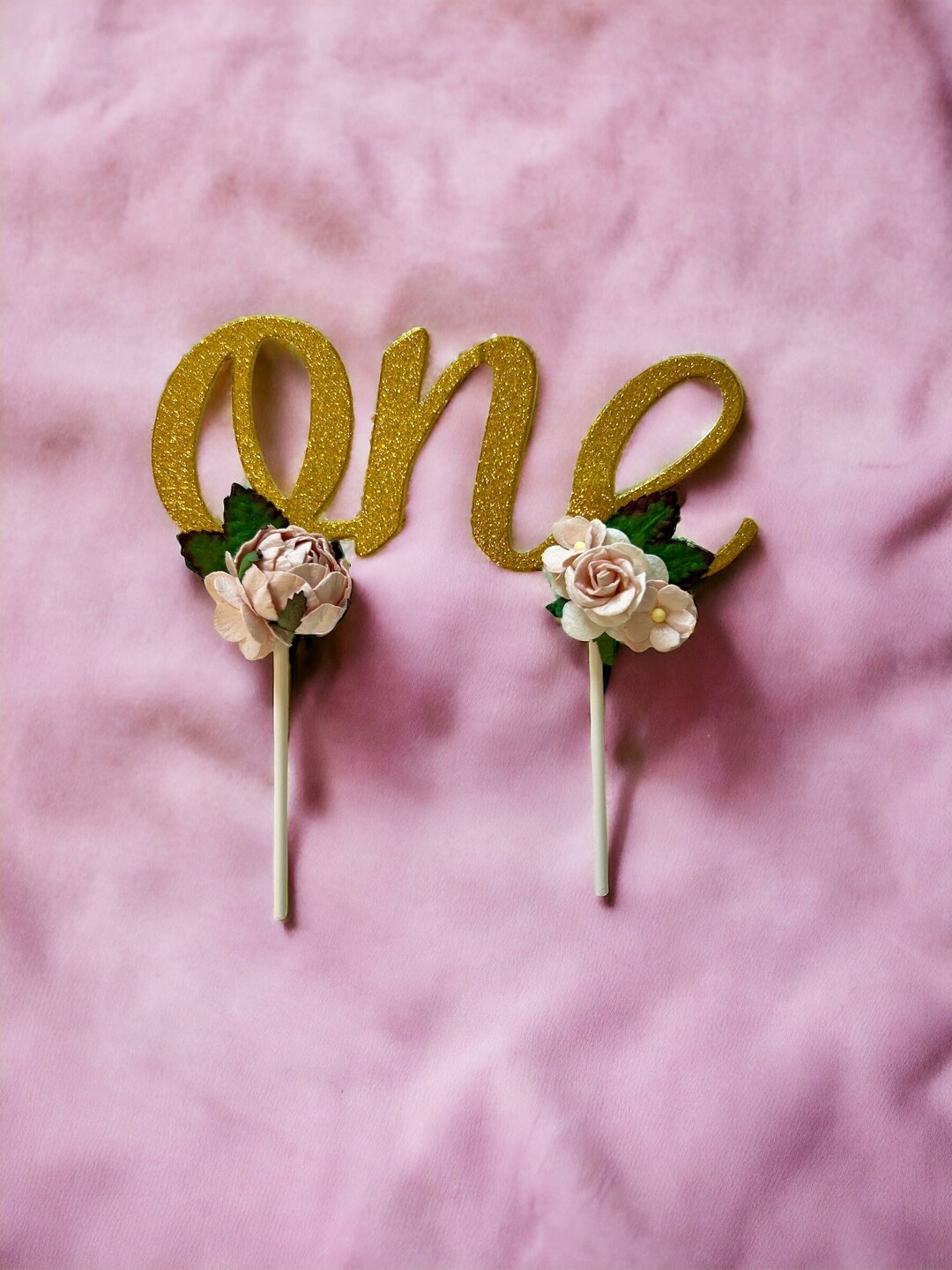 First Birthday Cake Topper, Floral One Cake Topper, ONE Smash Cake ...