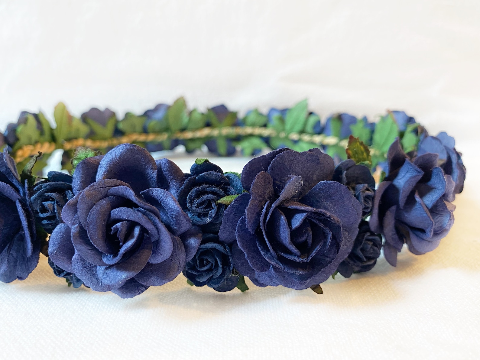 Navy Blue Flower Crown Flower Girl Flower Crown Bridal - Etsy