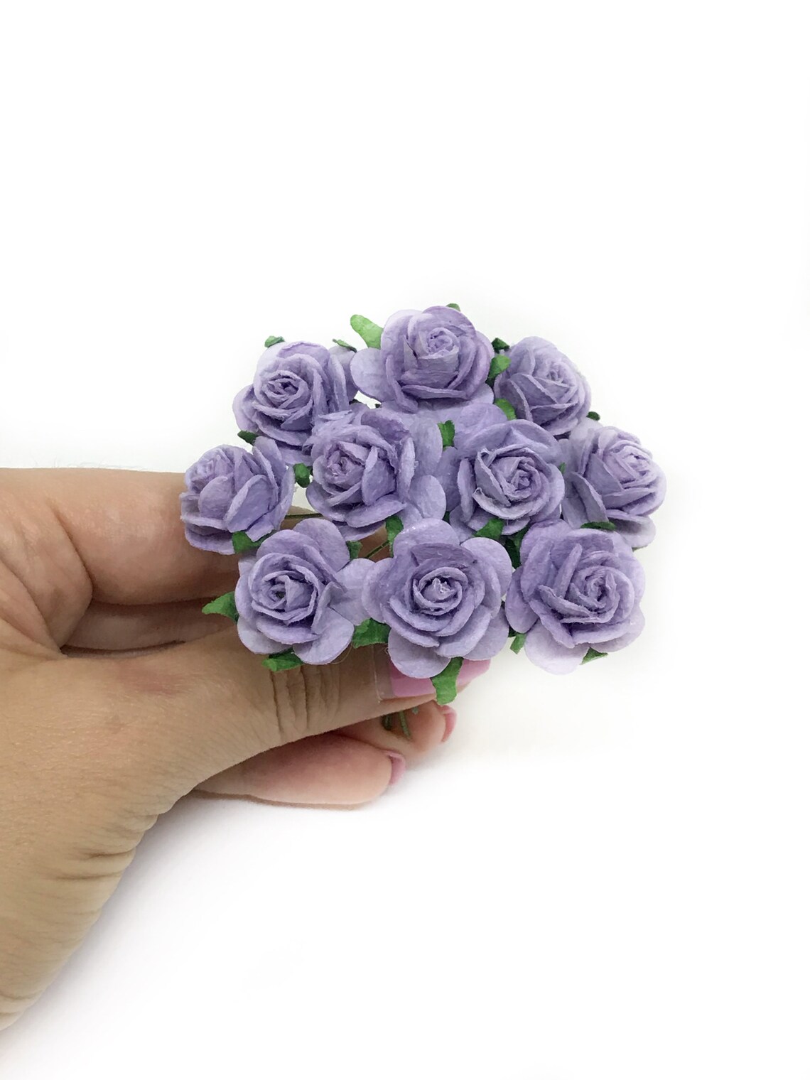 2cm Purple Paper Flowers, Mulberry Paper Flowers, Paper Rose ...