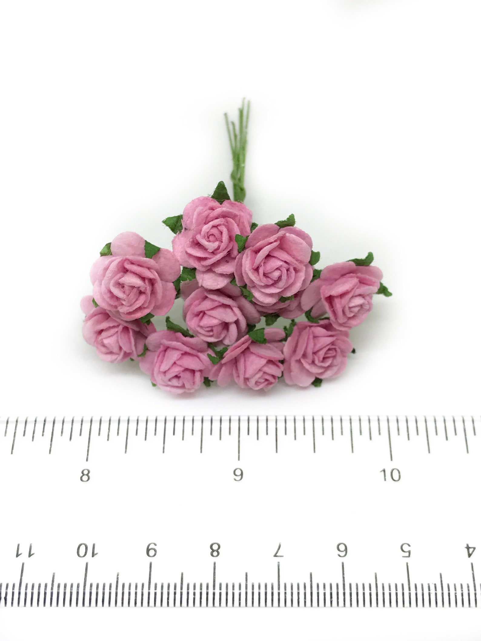1/2" Pink Paper Flowers, Pink Paper Roses, Miniature Flowers, Mulberry ...