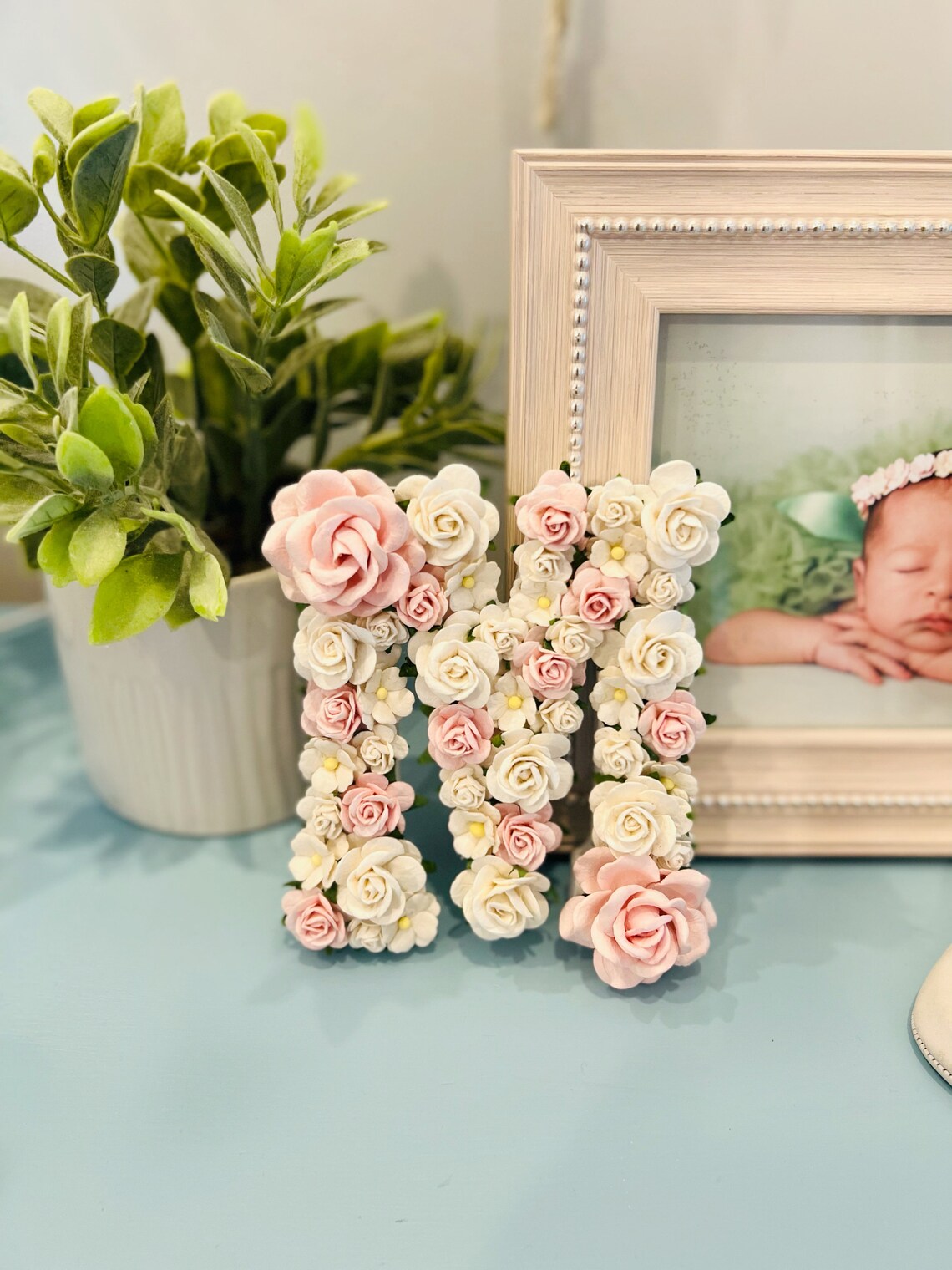 Flower Letter Floral Letter Flower Letter Nursery Flower - Etsy