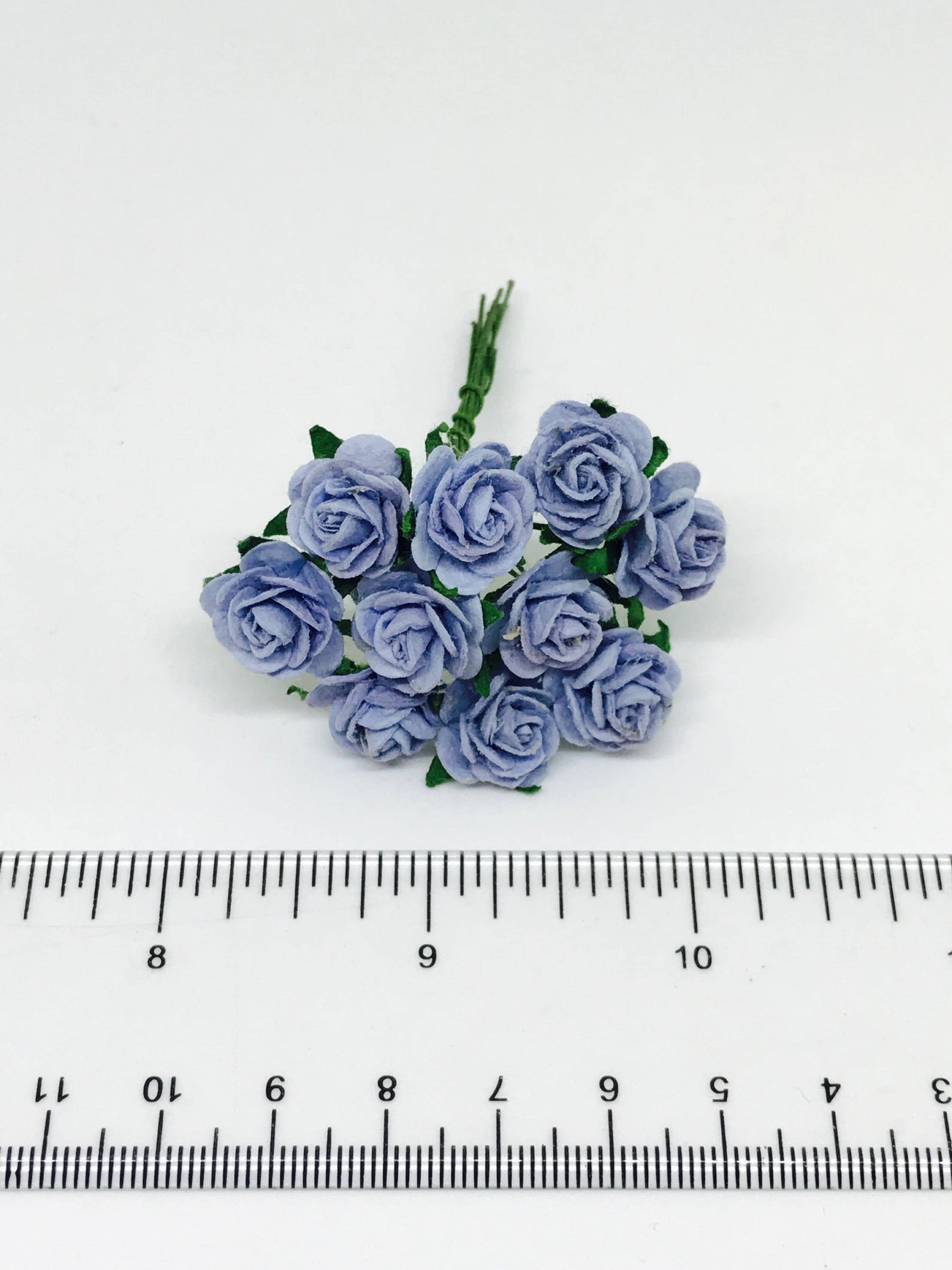 1/2 Blue Paper Rose Blue Paper Flowers Miniature - Etsy