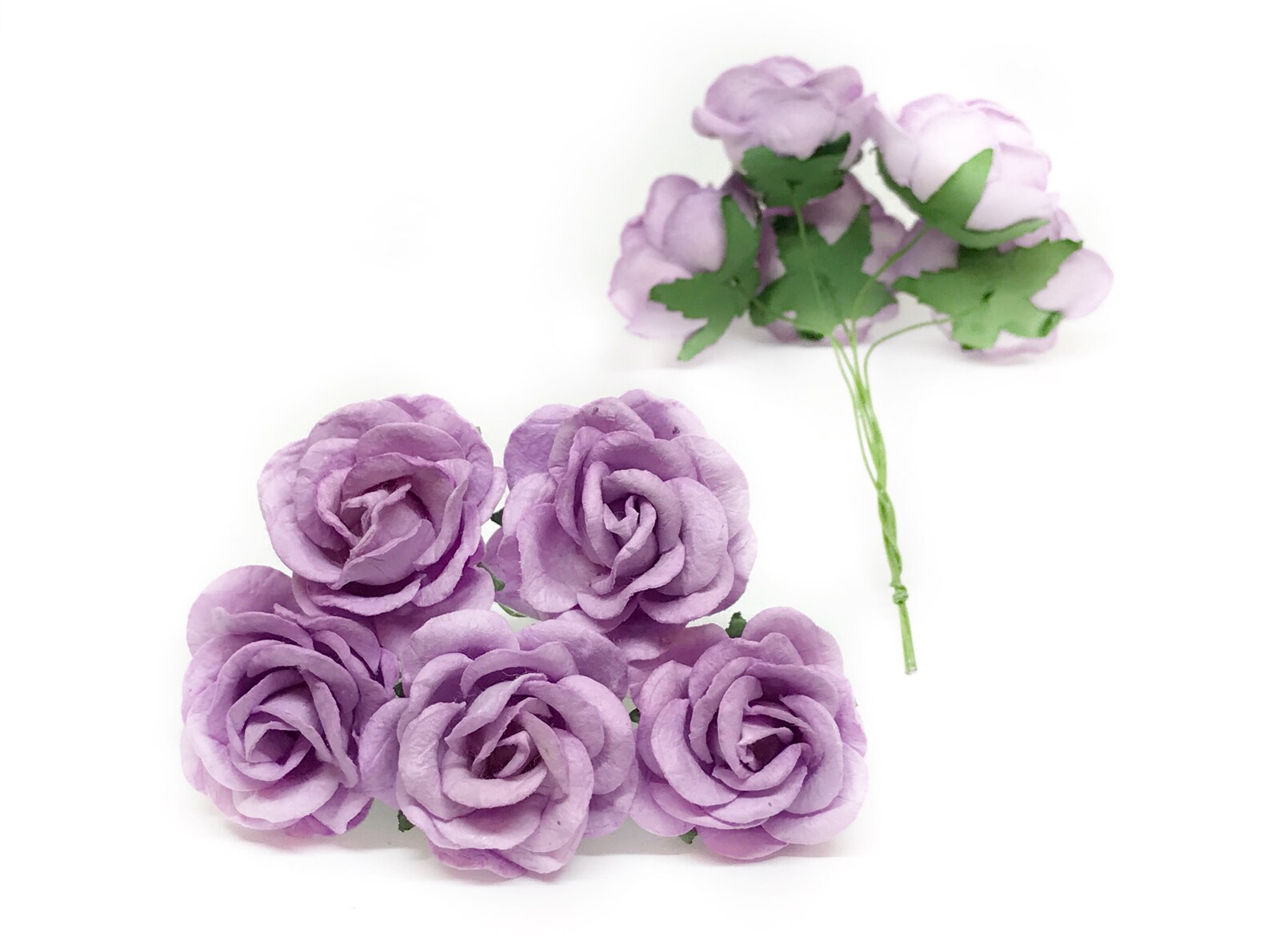Lilac Paper Flowers Mulberry Paper Flowers Paper Rose - Etsy