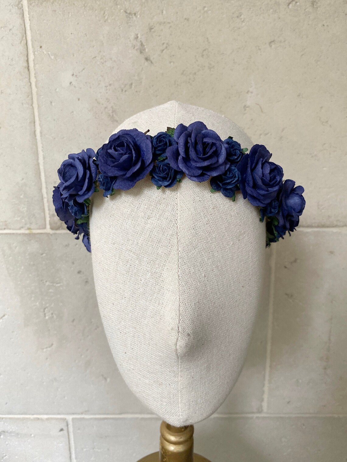 Navy Blue Flower Crown Flower Girl Flower Crown Bridal | Etsy