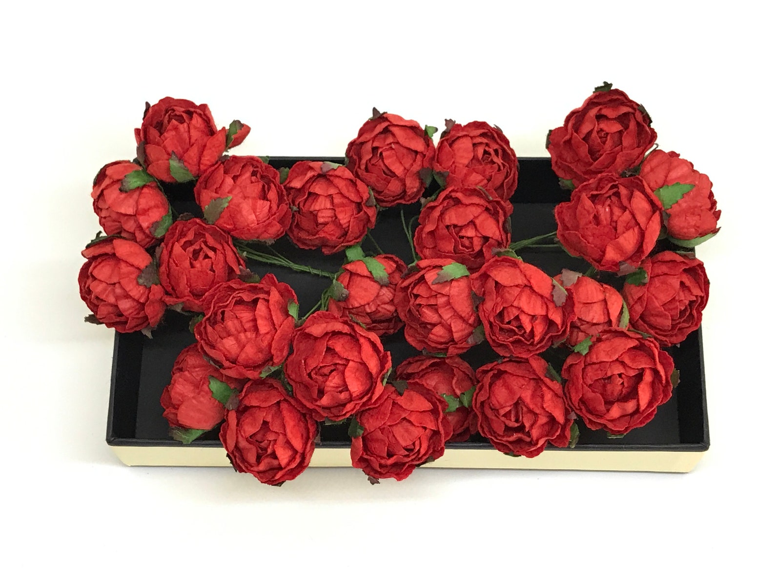 Red Paper Flowers Mulberry Paper Flowers Paper Flower - Etsy