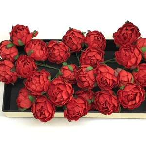Red Paper Flowers, Mulberry Paper Flowers, Paper Flower Peonies ...
