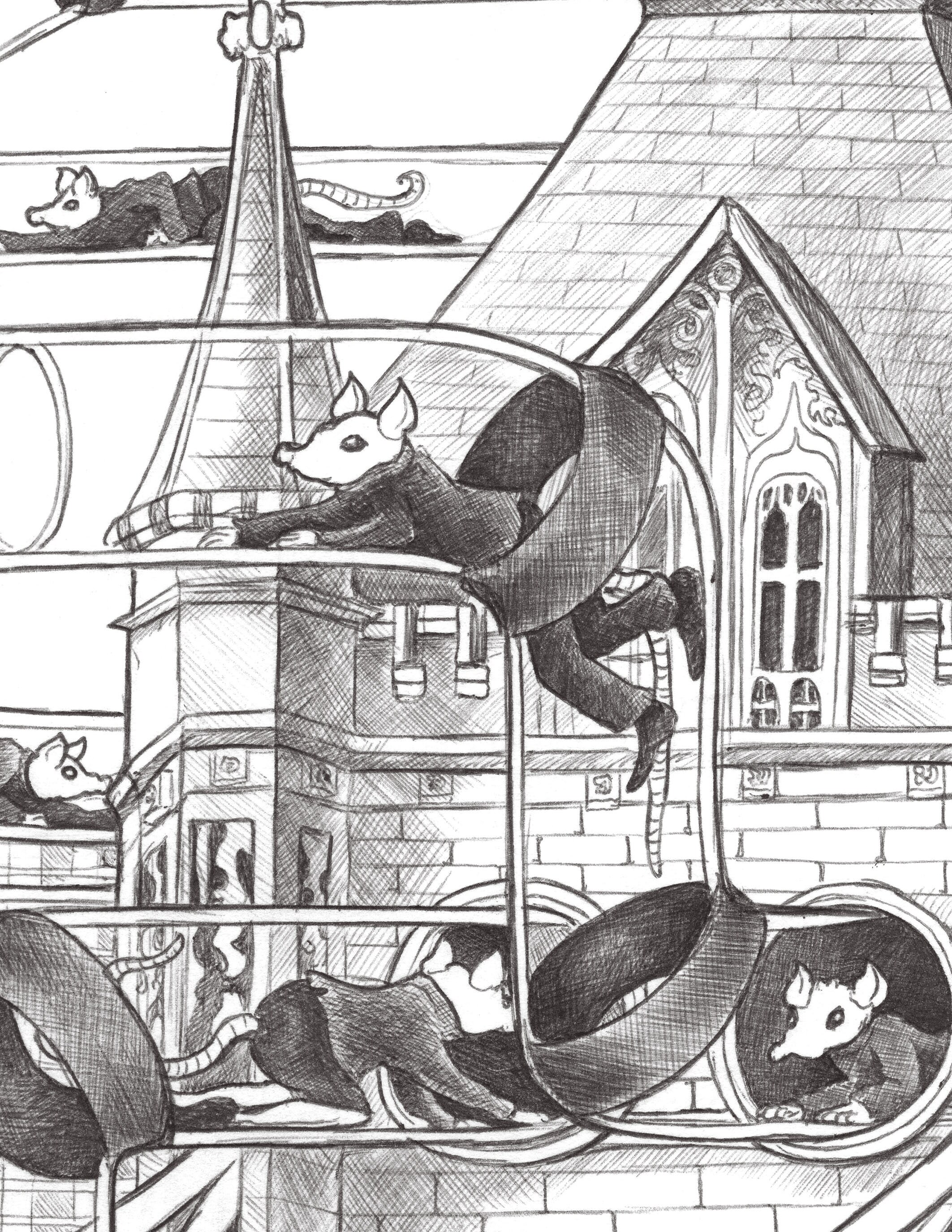 London Rat Race Original Drawing - Etsy