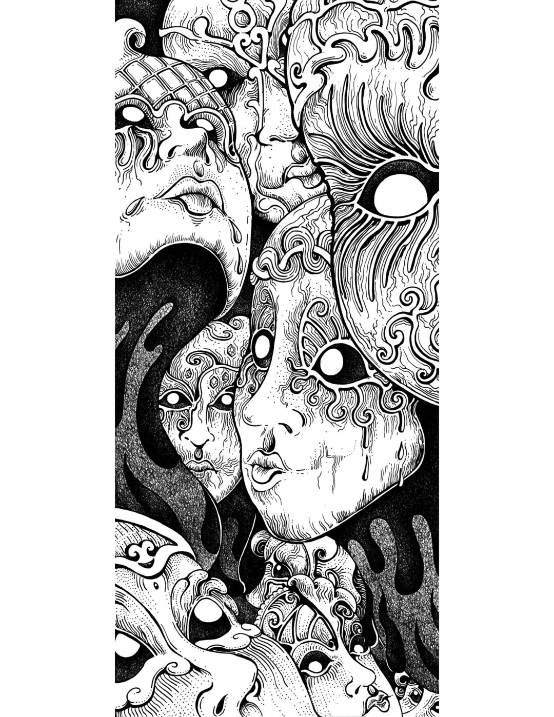 Original Drawing - Venetian Masks Drawing - Etsy