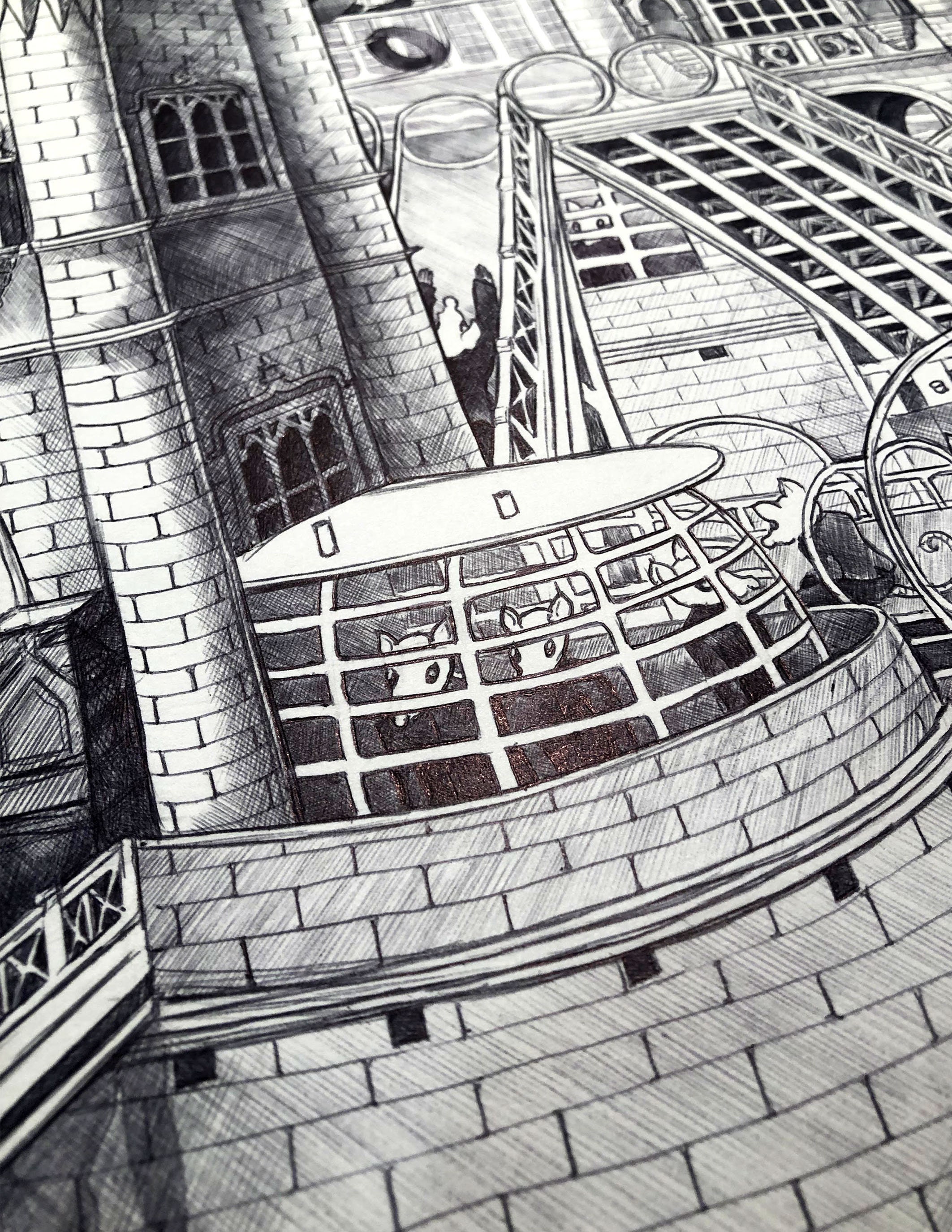 London Rat Race Original Drawing - Etsy