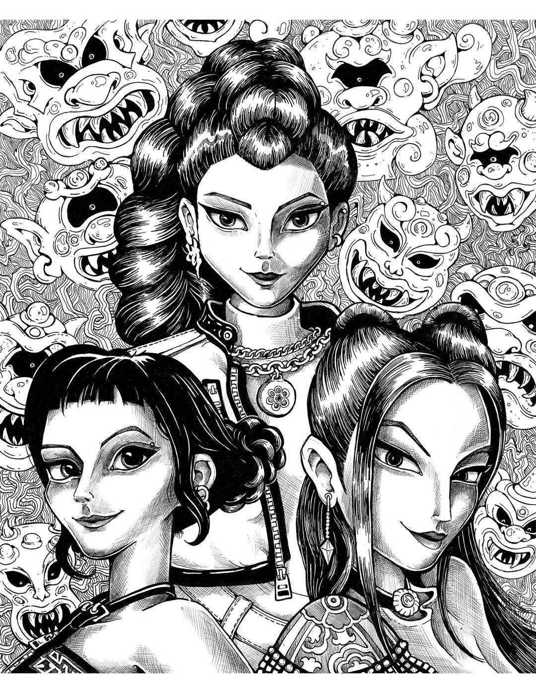 Original Drawing K Pop Demon Hunters - Etsy