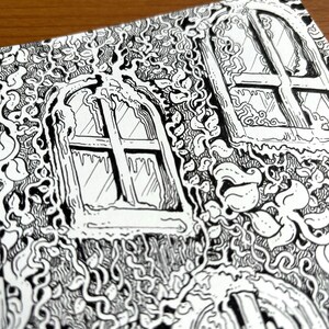 Original Vine Windows Drawing - Etsy
