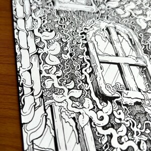 Original Vine Windows Drawing - Etsy