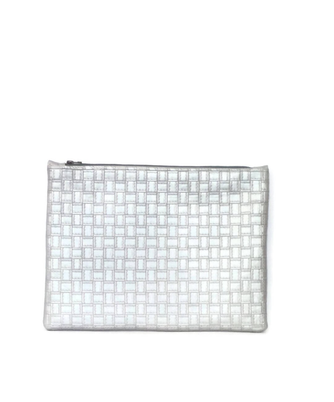 Clutch Bag - Large Oversize Fold Over Leather Clutch Bag - Sliver ...