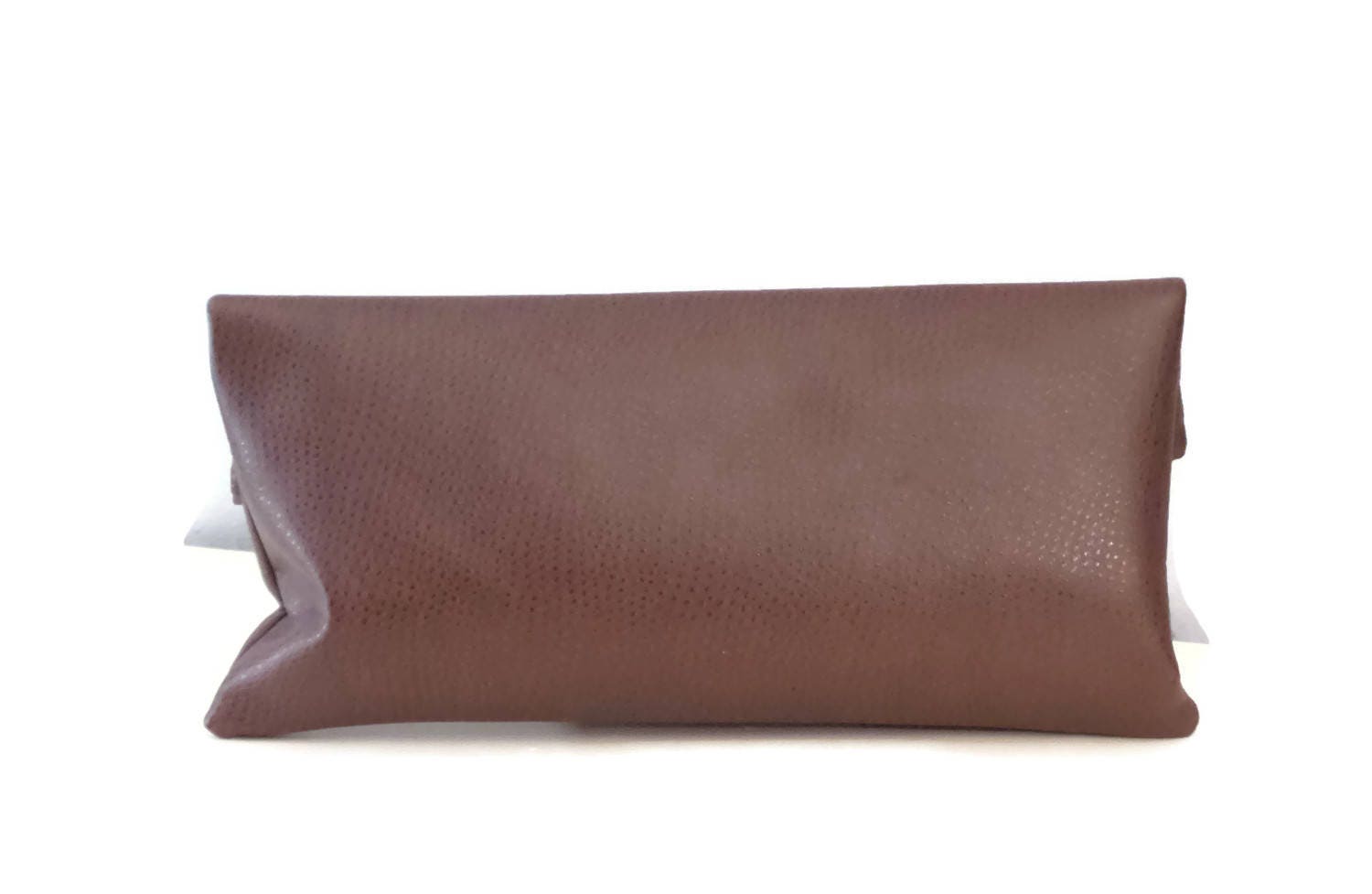 Clutch Bag - Large Oversize Fold Over Fabric and Leather Clutch Bag ...