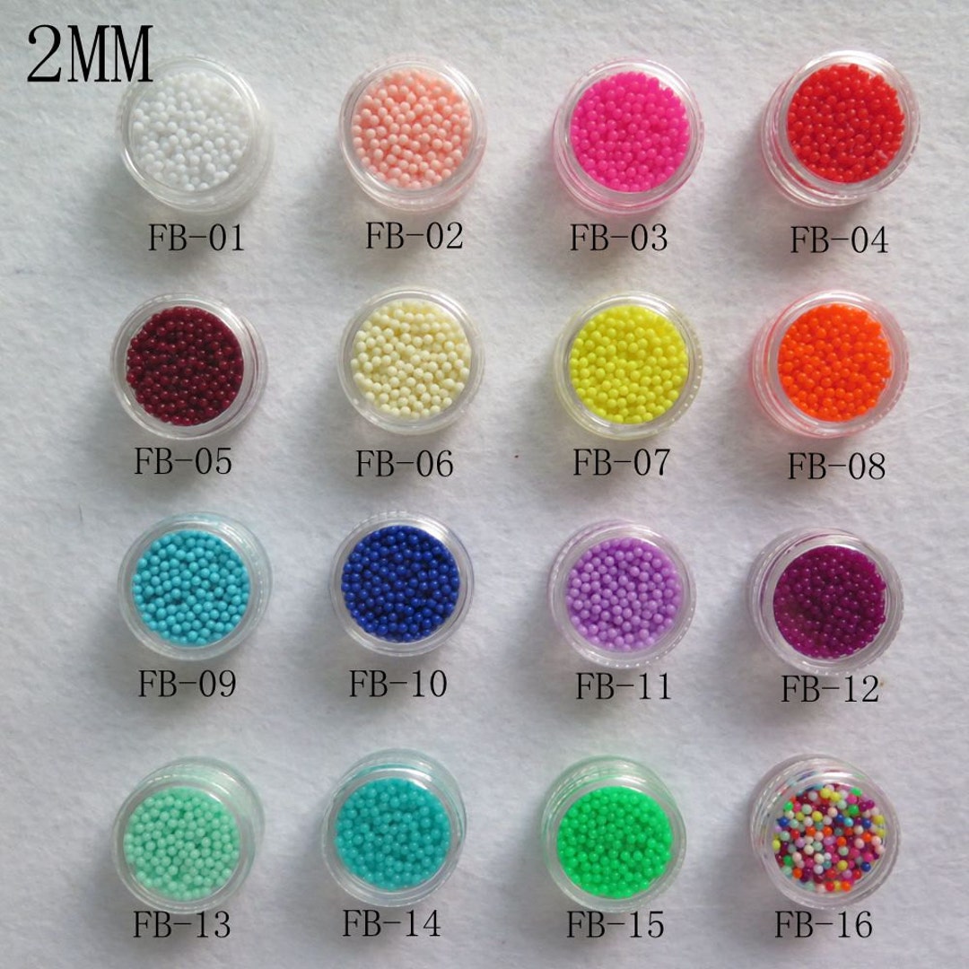 FB01-16 3D Approx. 500pcs/jar Tiny 2MM Colorful Mini Beads Without ...
