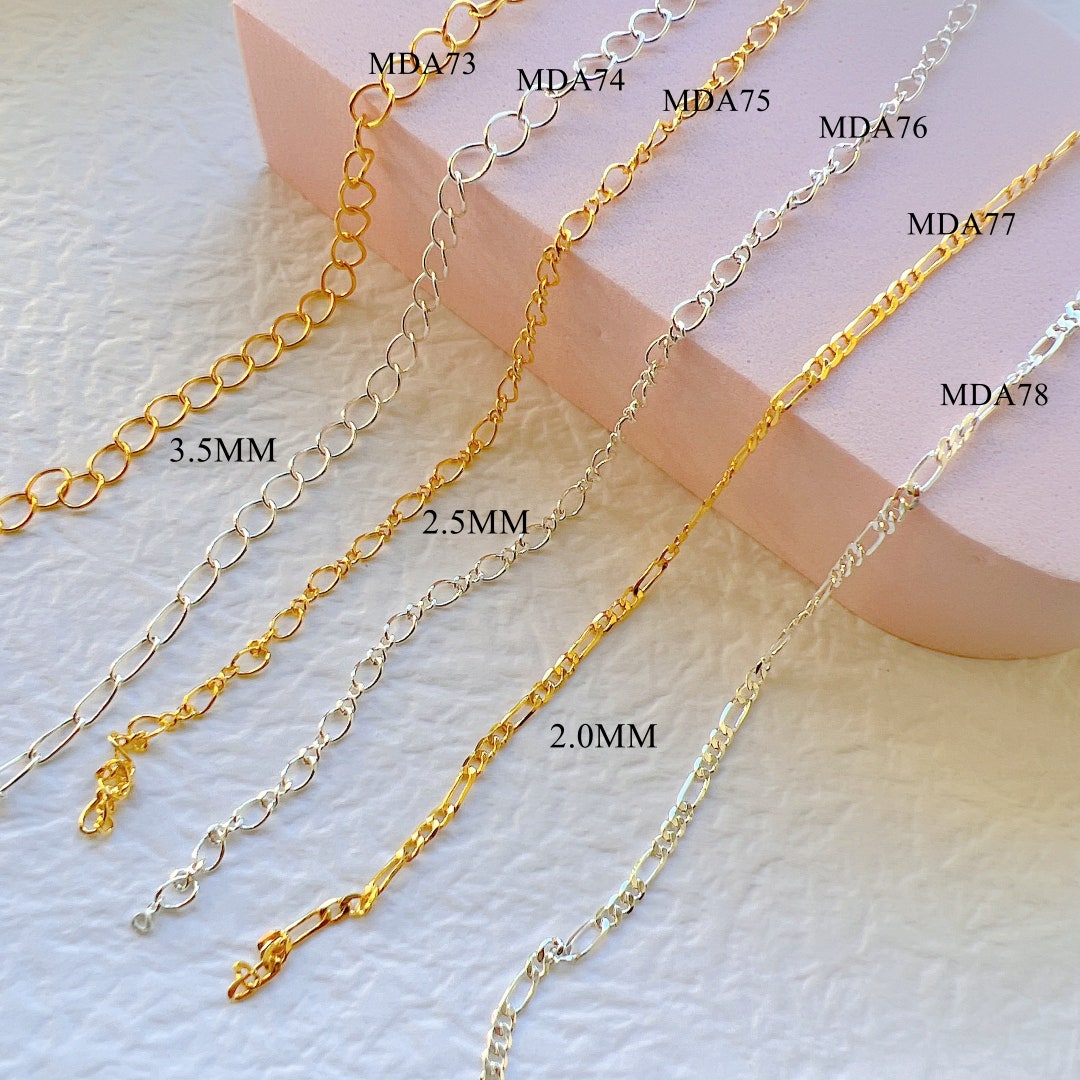 1M Metal Chain Gold and Silver Color Metal Nail Decoration MDA73-78 - Etsy