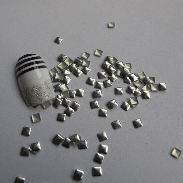S-52 200pcs Cute 33mm Silver Square Metal Stud Decoration - Etsy