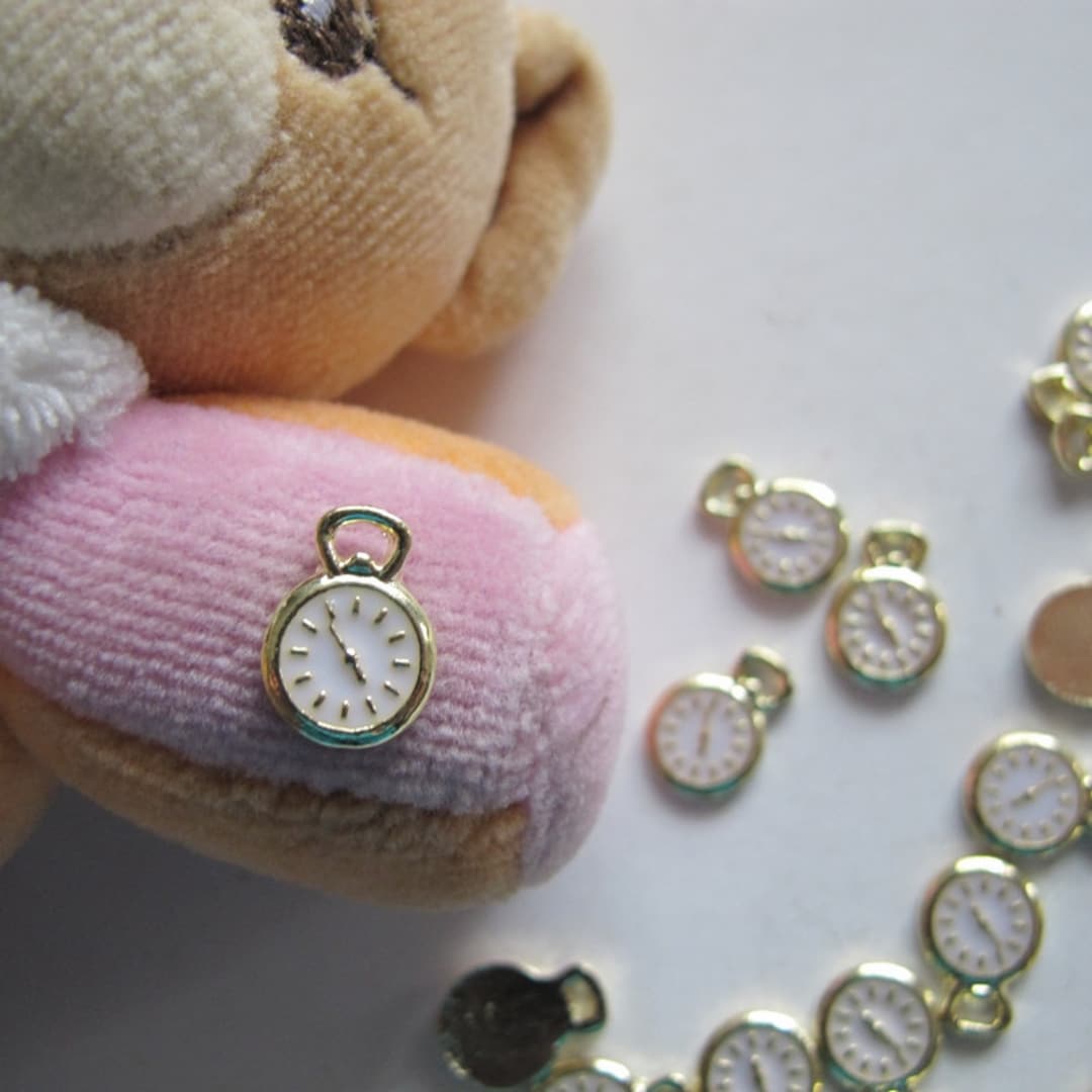 MD-380 5pcs Fancy Metal Charms Gold Alarm Charms Nail Art Decoration ...