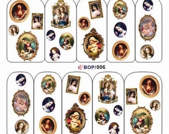 BOP-024 Nail Art Water Decal Nail Art Water Transfer Sticker | Etsy