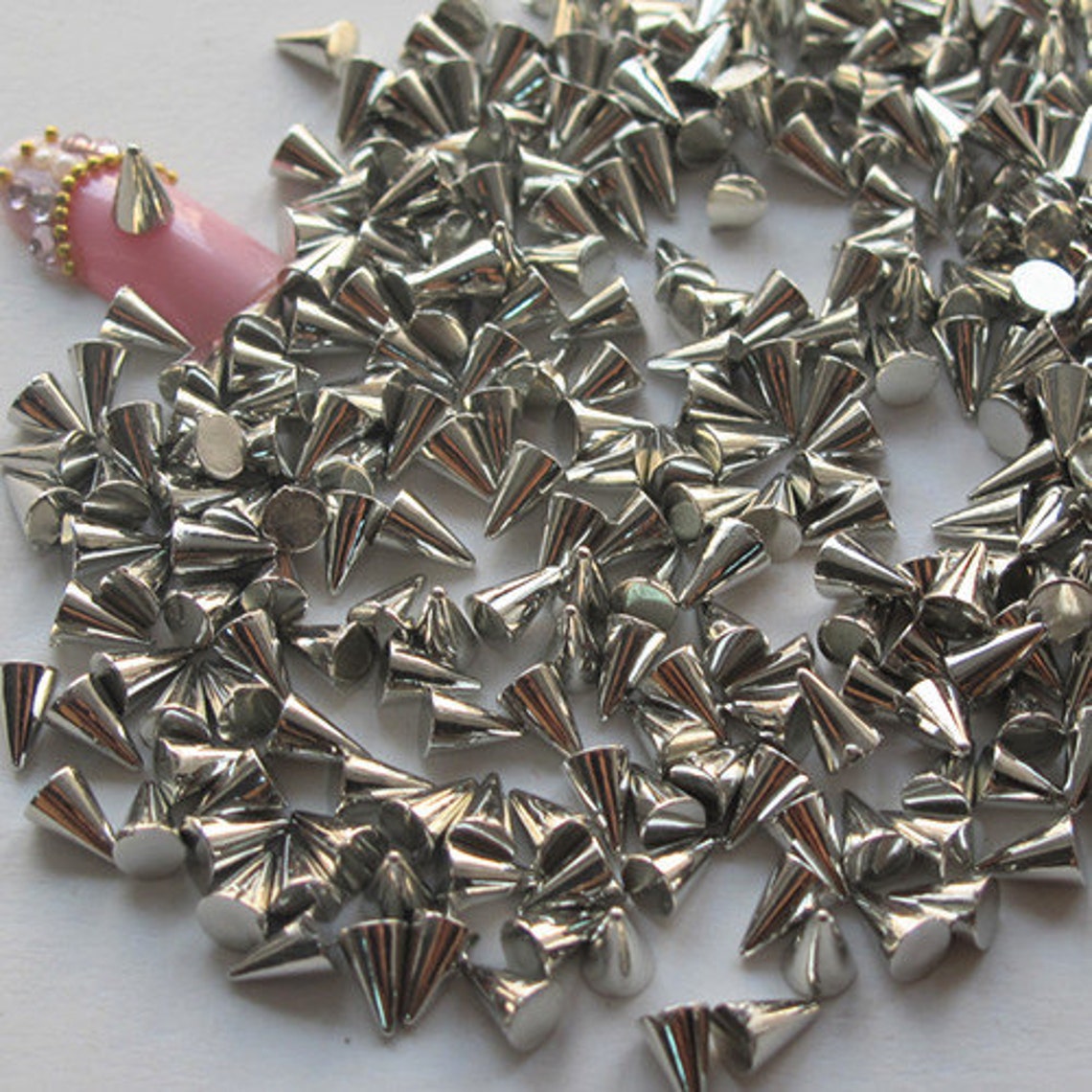 RC-159-2 30pcs Silver Color Plastic Spike Stud Nail Art - Etsy