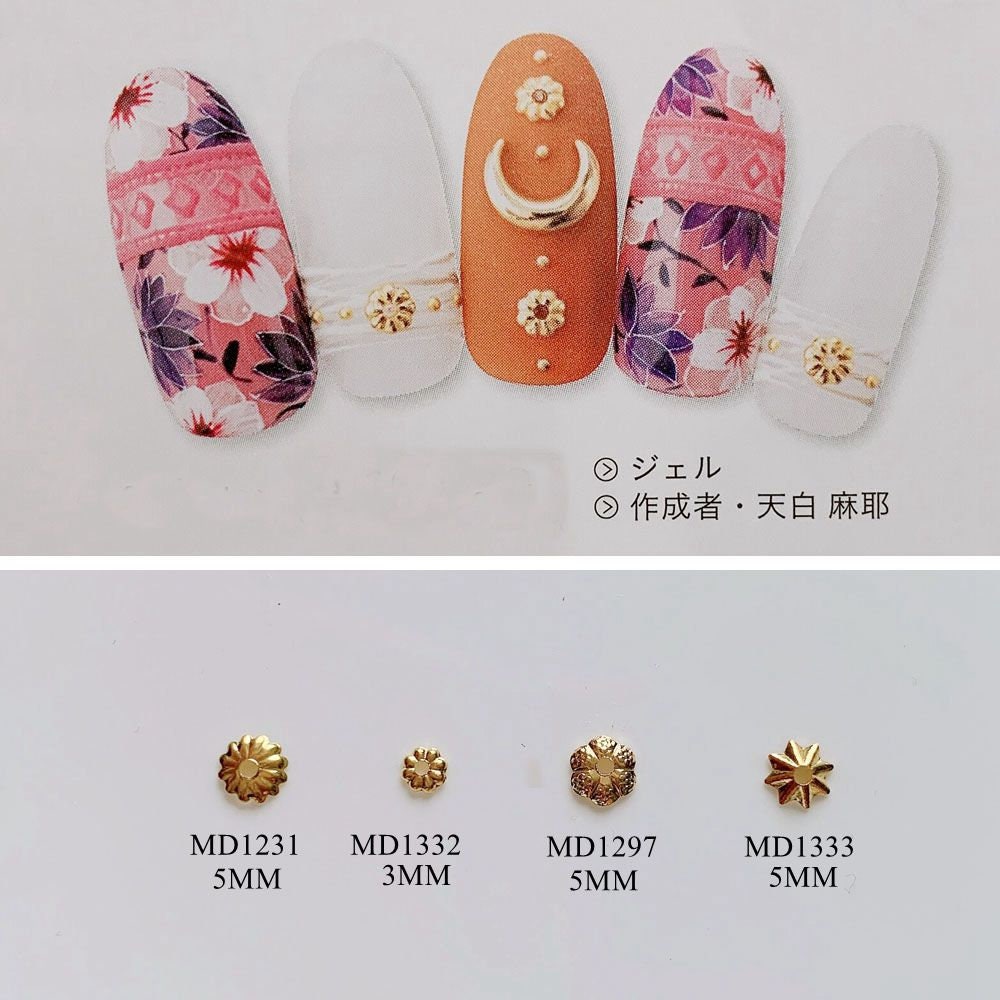 100pcs/bag Metal Stud Flower Shapes Nail Art Flower Stud Deco - Etsy