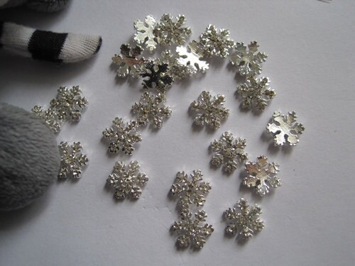 MD-151 5pcs Fancy Metal Charms Crystal Rhinestone Snowflake Charms Nail ...