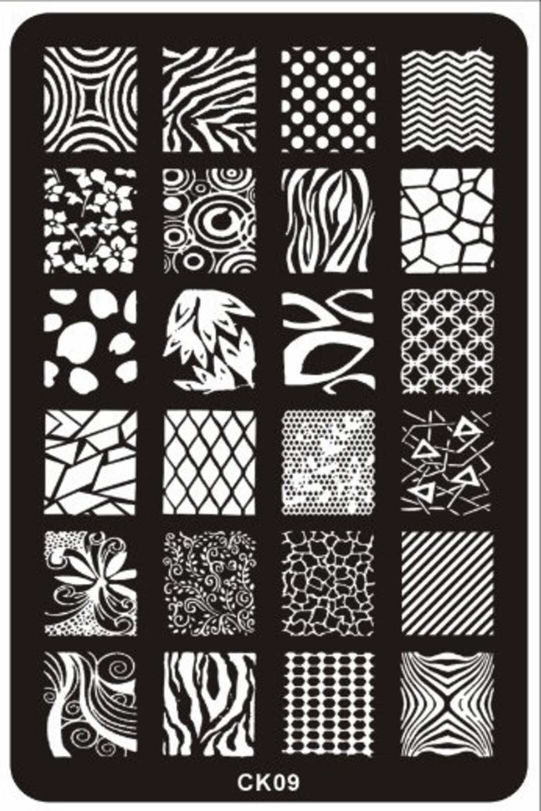 Cute CK-09 Big Stamping Metal Plate With Free Gift of Scraper&stamper ...