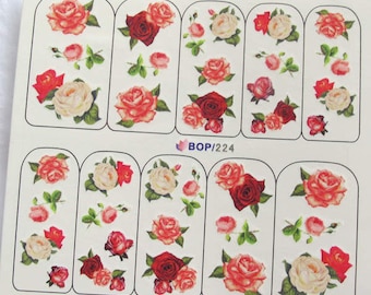 BOP-024 Nail Art Water Decal Nail Art Water Transfer Sticker | Etsy