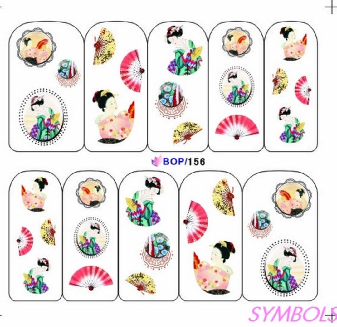 BOP-156 Nail Art Water Decal Nail Art Water Transfer Sticker - Etsy