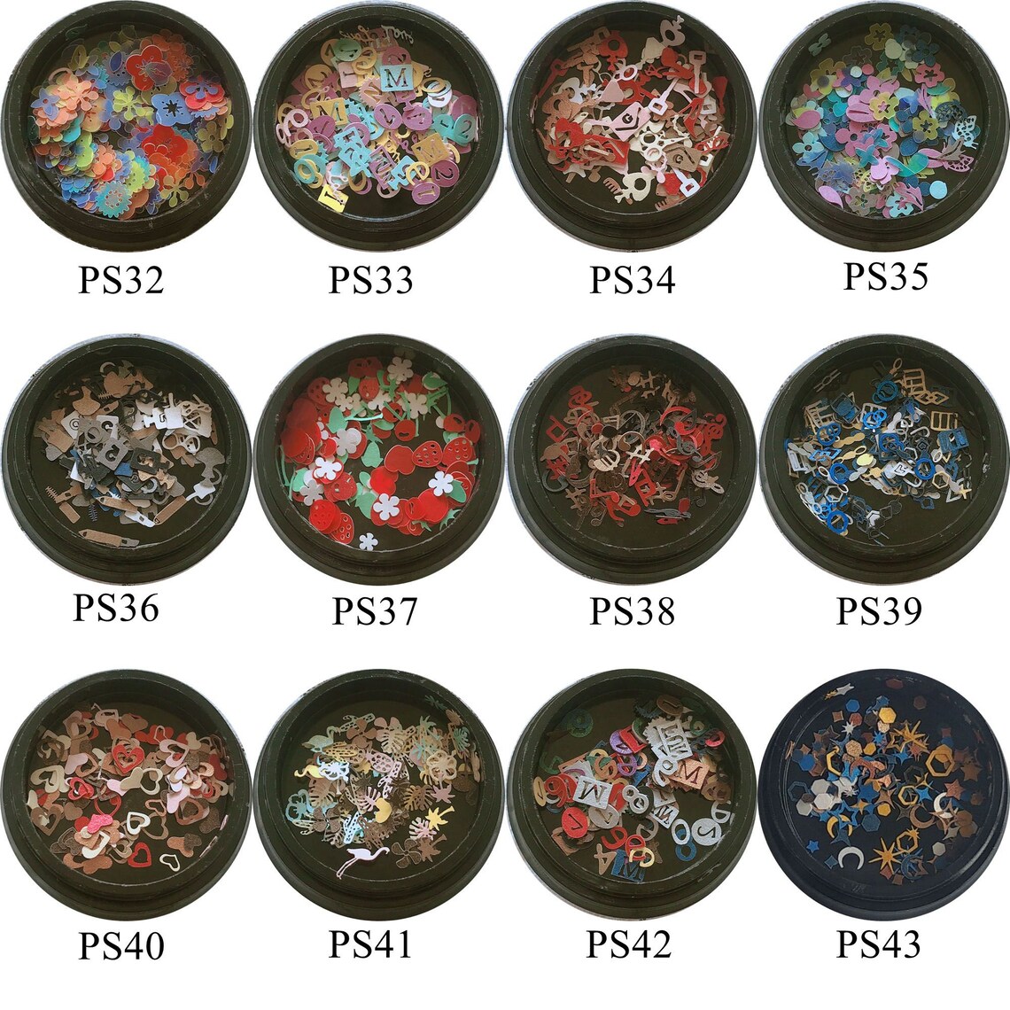 1jar Mixed-design Colorful Special Paper Sticker Flower | Etsy