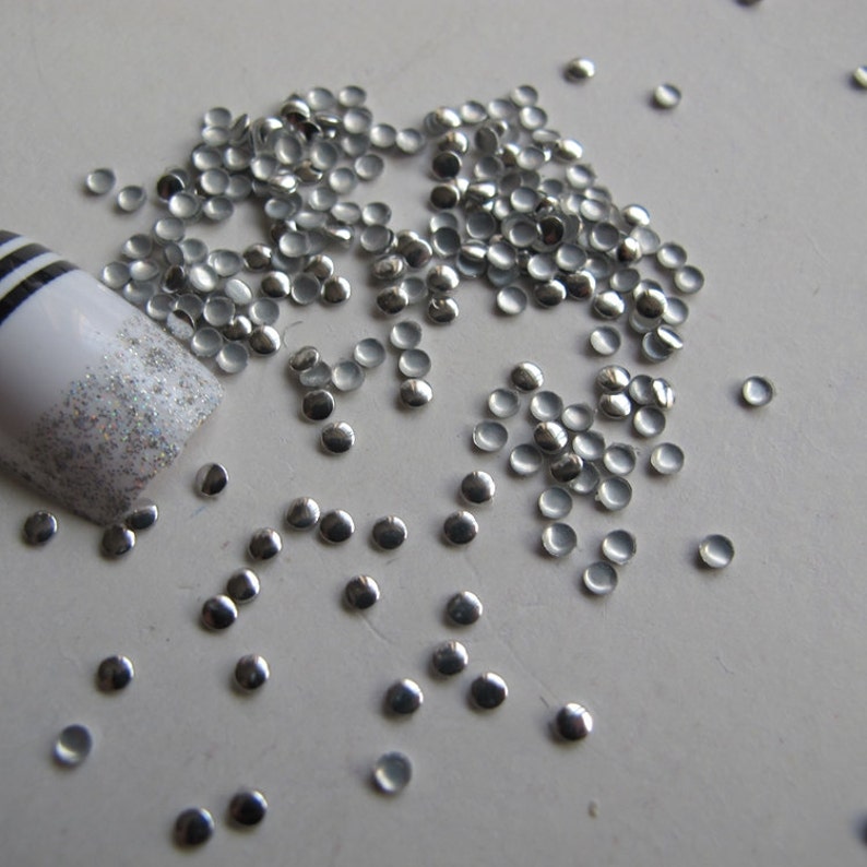 S-32 200pcs Cute 2mm Silver Round Metal Stud Decoration Nail | Etsy