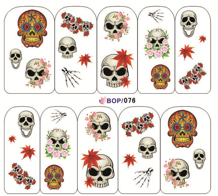 BOP-076 Nail Art Water Decal Nail Art Water Transfer Sticker - Etsy