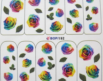 BOP-024 Nail Art Water Decal Nail Art Water Transfer Sticker | Etsy