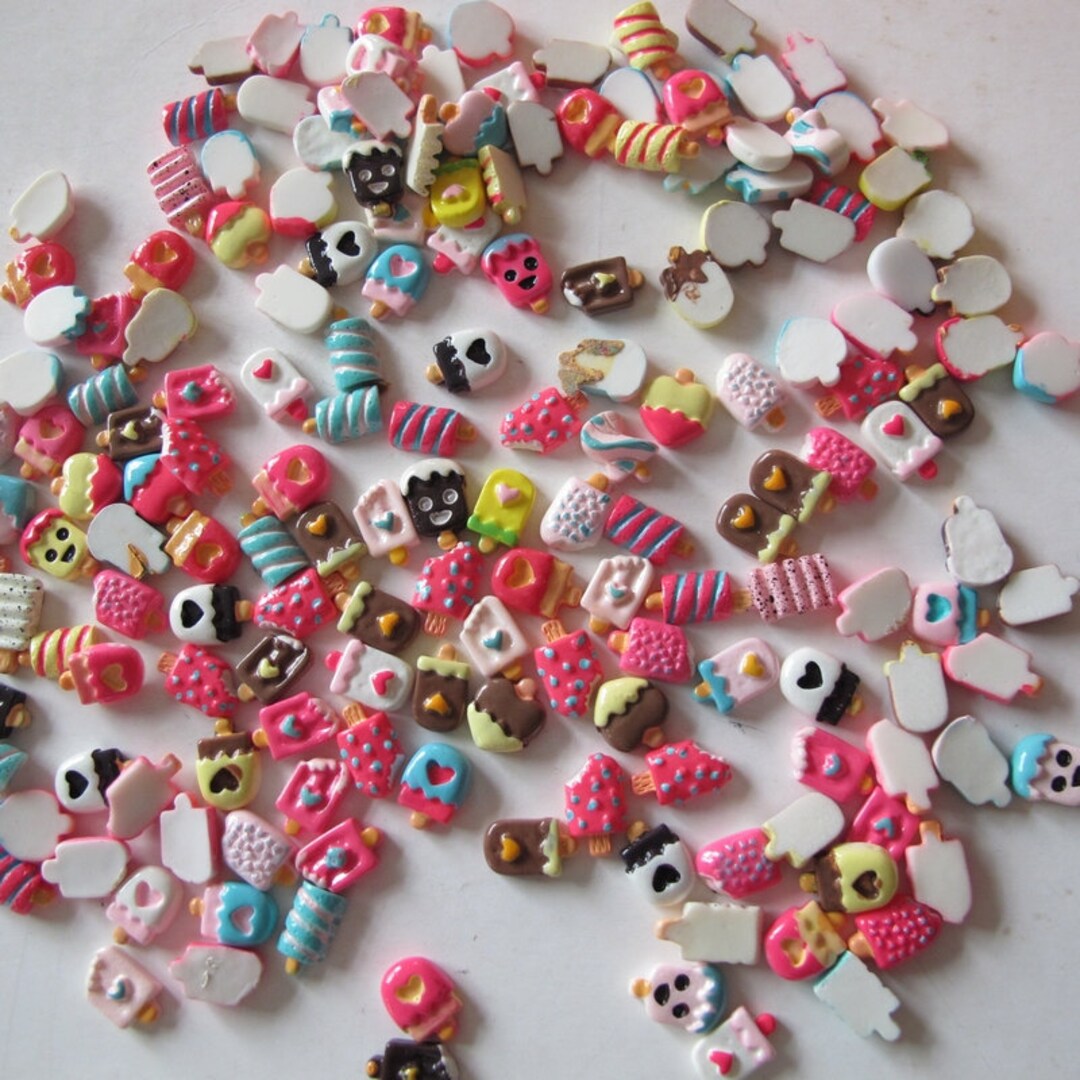 Mix-no.2 30pcs Cute Ice Lolly Mix Decoration Resin Decoration Nail Art ...