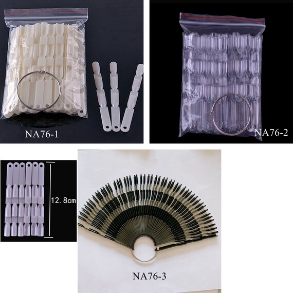 1bag 50 Sticks Nail Art Tips 3 Colors 3tips/stick Tip Display - Etsy