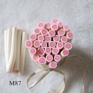 5PCS Food Series Shape Polymer Clay Cane Stick DIY Accessory Slices Ham ...