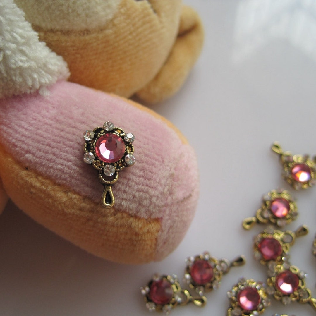 MD-550 5pcs Fancy Mirror Metal Charms Rhinestone Charms Nail Art ...