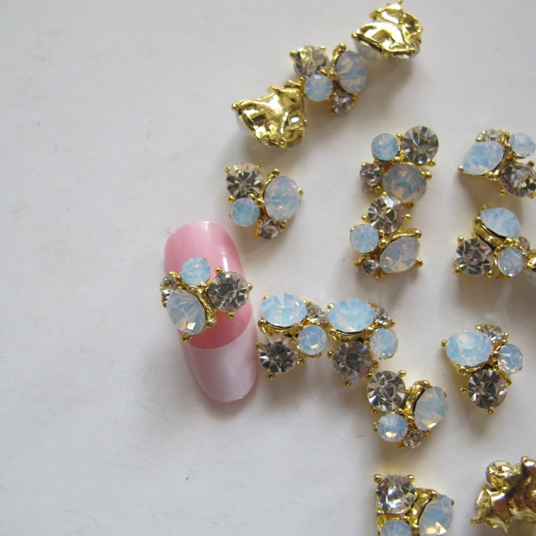 MD-362 5pcs Fancy Metal Charms Rhinestone Mix Charms Nail Art ...