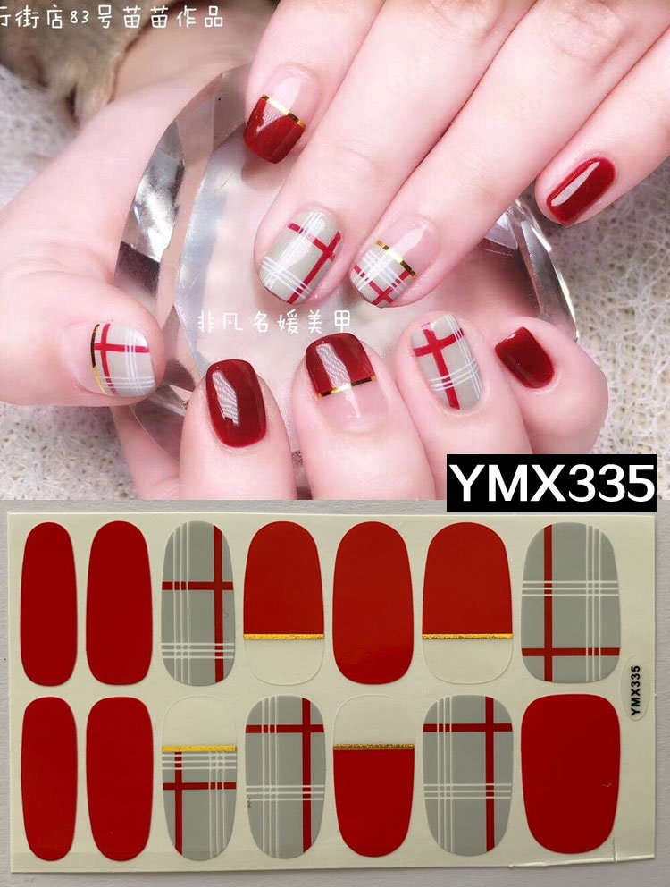 Nail Art Full-cover Sticker Sheet 14tips Sticker Polish - Etsy
