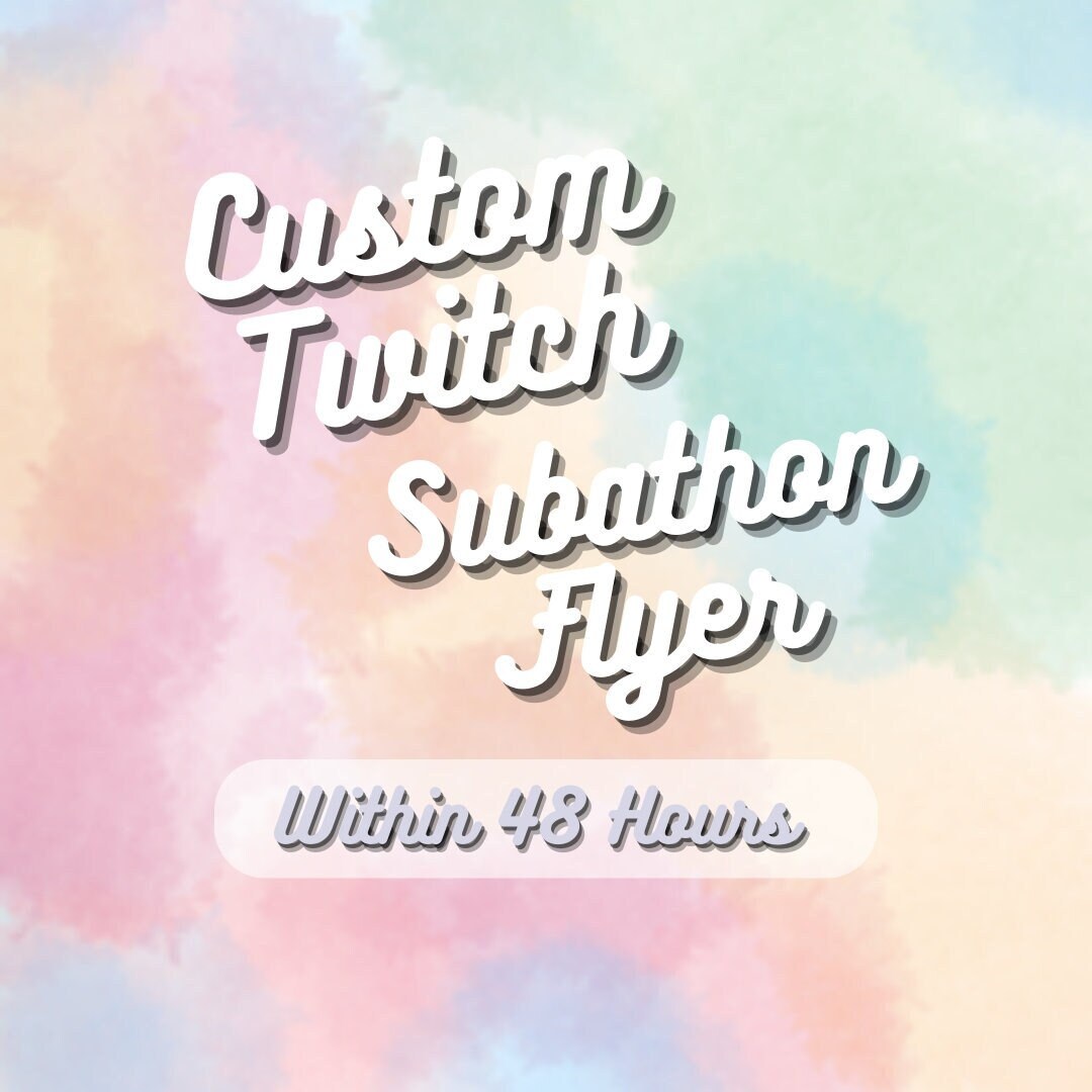 Custom Twitch Subathon Flyer - Etsy