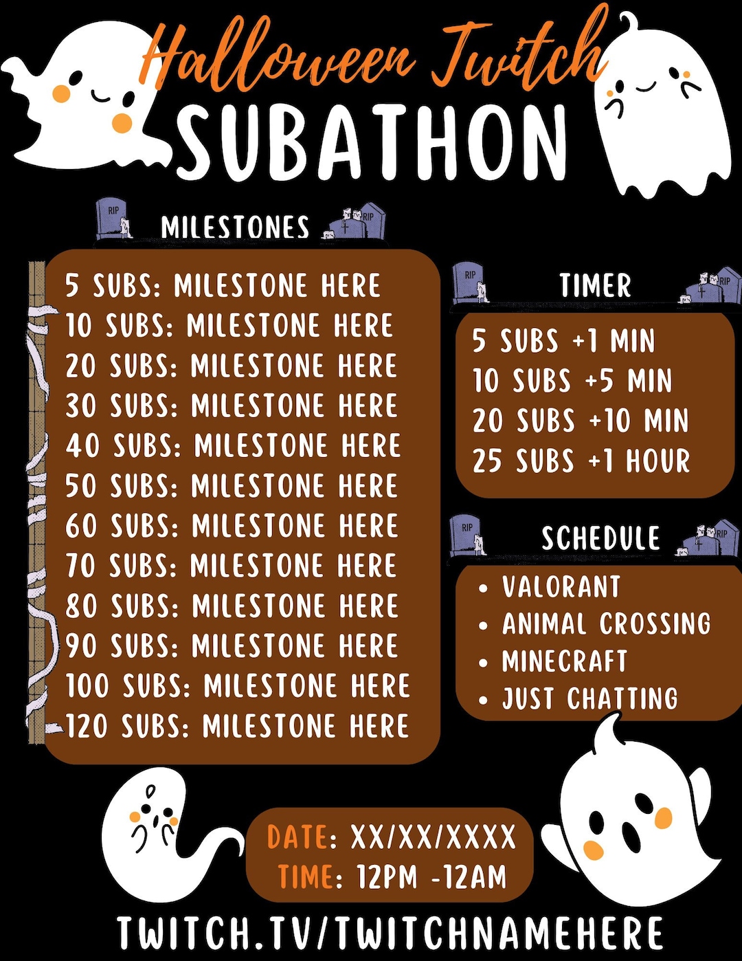 Halloween Twitch Subathon - Etsy