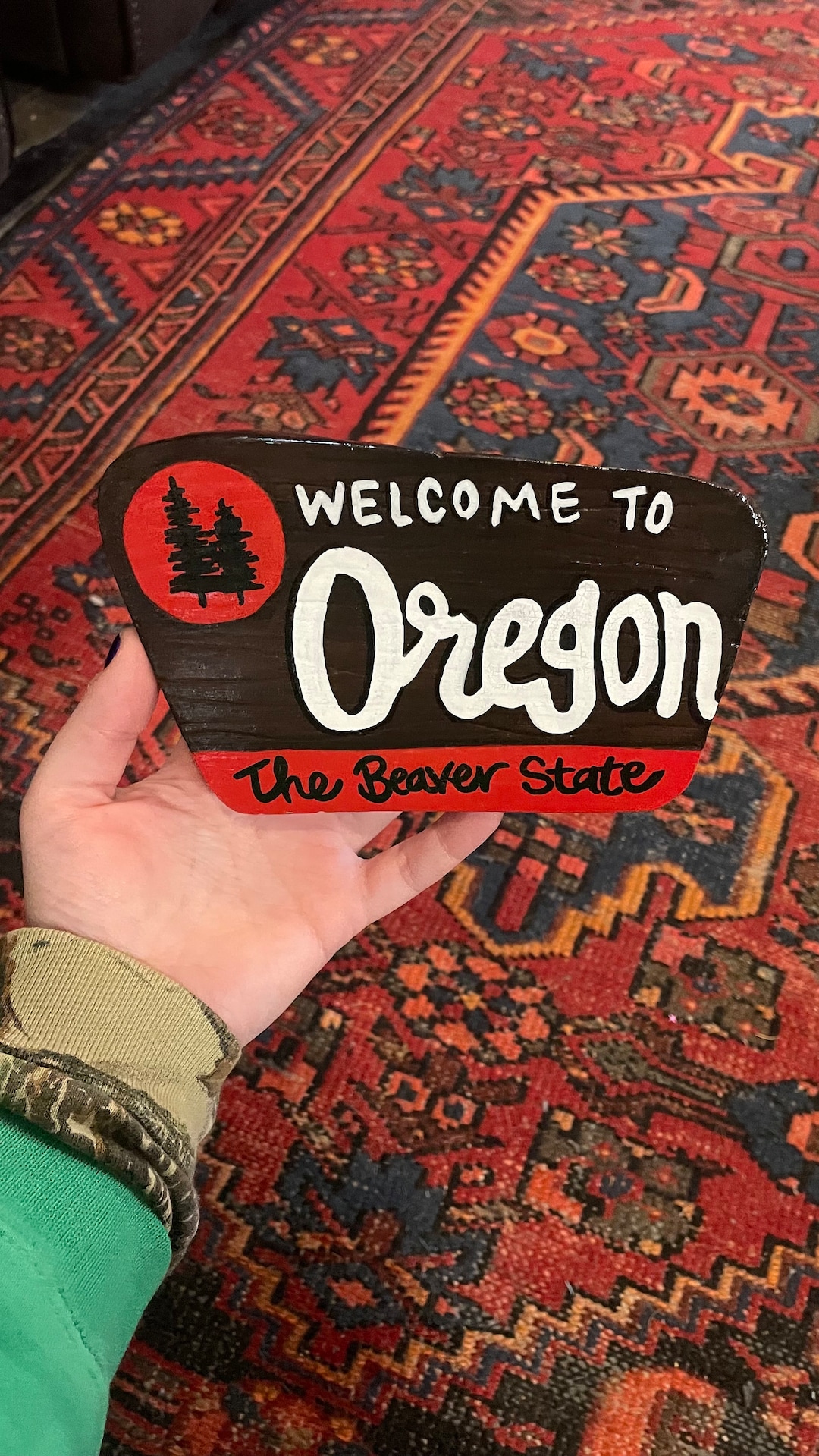 Oregon Wall Art National Park Sign Foam Carved Wall Hanging One of a ...