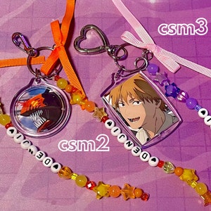 Kawaii Rainbow Hand Beaded Anime Daddy Keychain Heart Clippy Sparkly ...