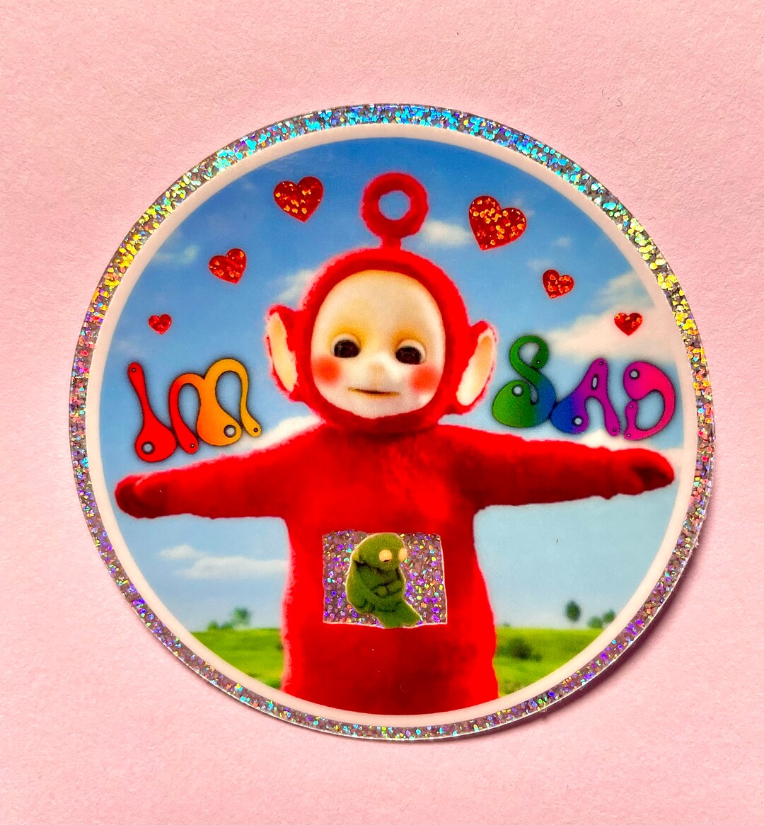 I'm Sad Po Teletubbies Sticker Decal Glitter Depression Sticker - Etsy ...