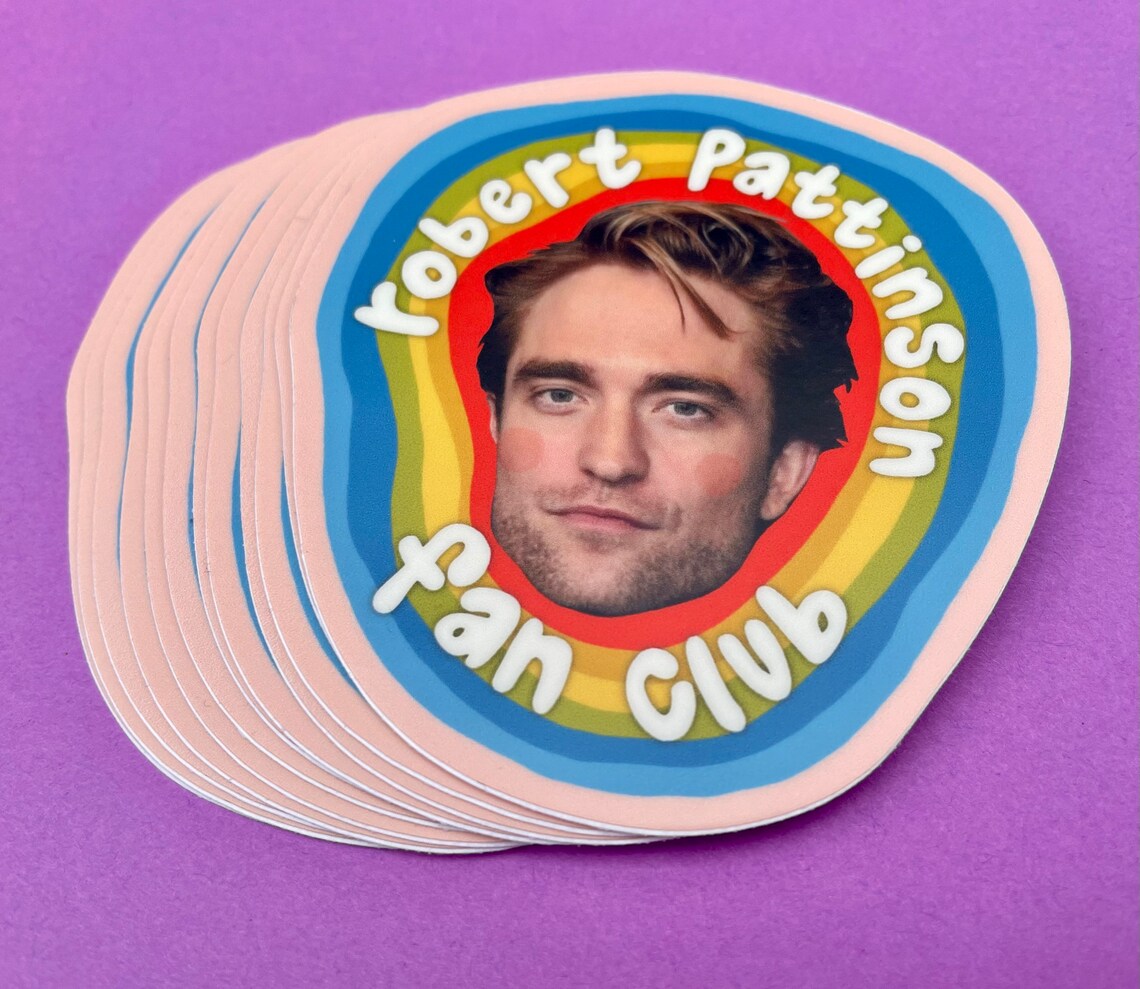 Robert Pattinson Fan club sticker laptop hydro flask decal | Etsy