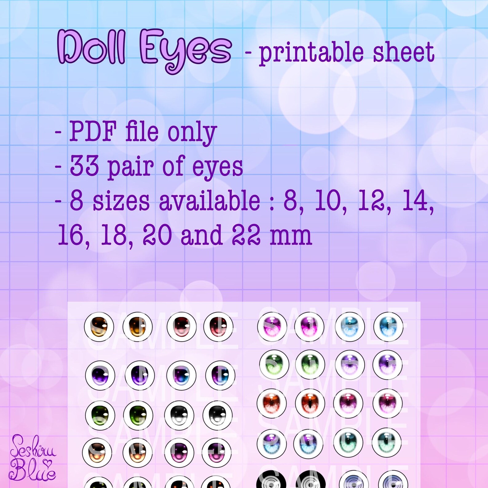 Doll Eyes - Planche à Imprimer - Etsy
